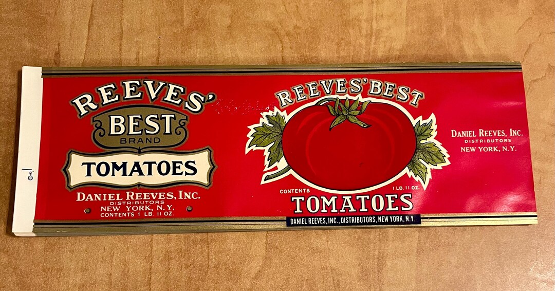 Reeves Best Brand Tomatoes Canning Label Old New Stock Canning Labels ...