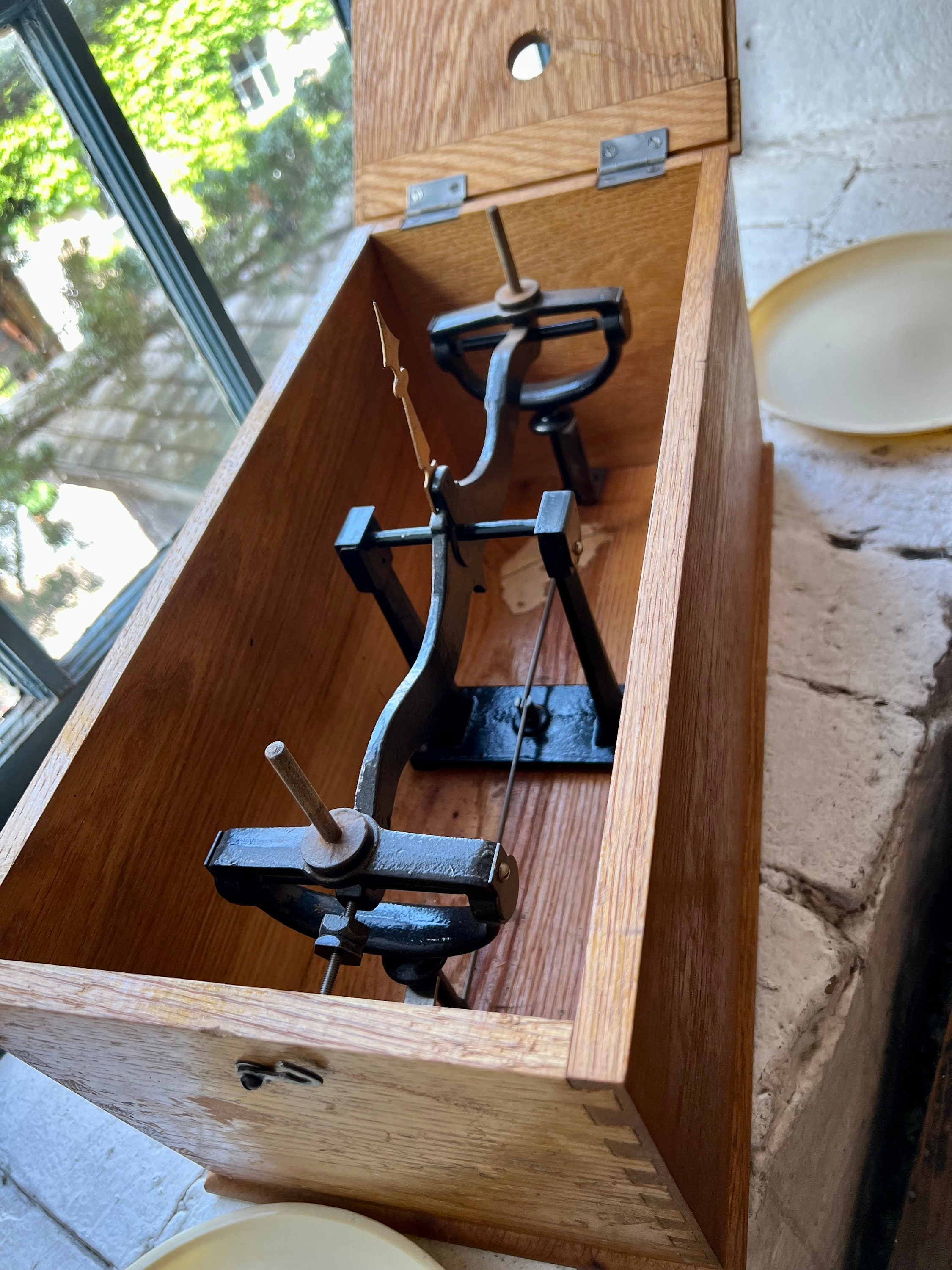 Early Henry Troemner Apothecary Scale Balance Scales Wood Dove Tailed ...