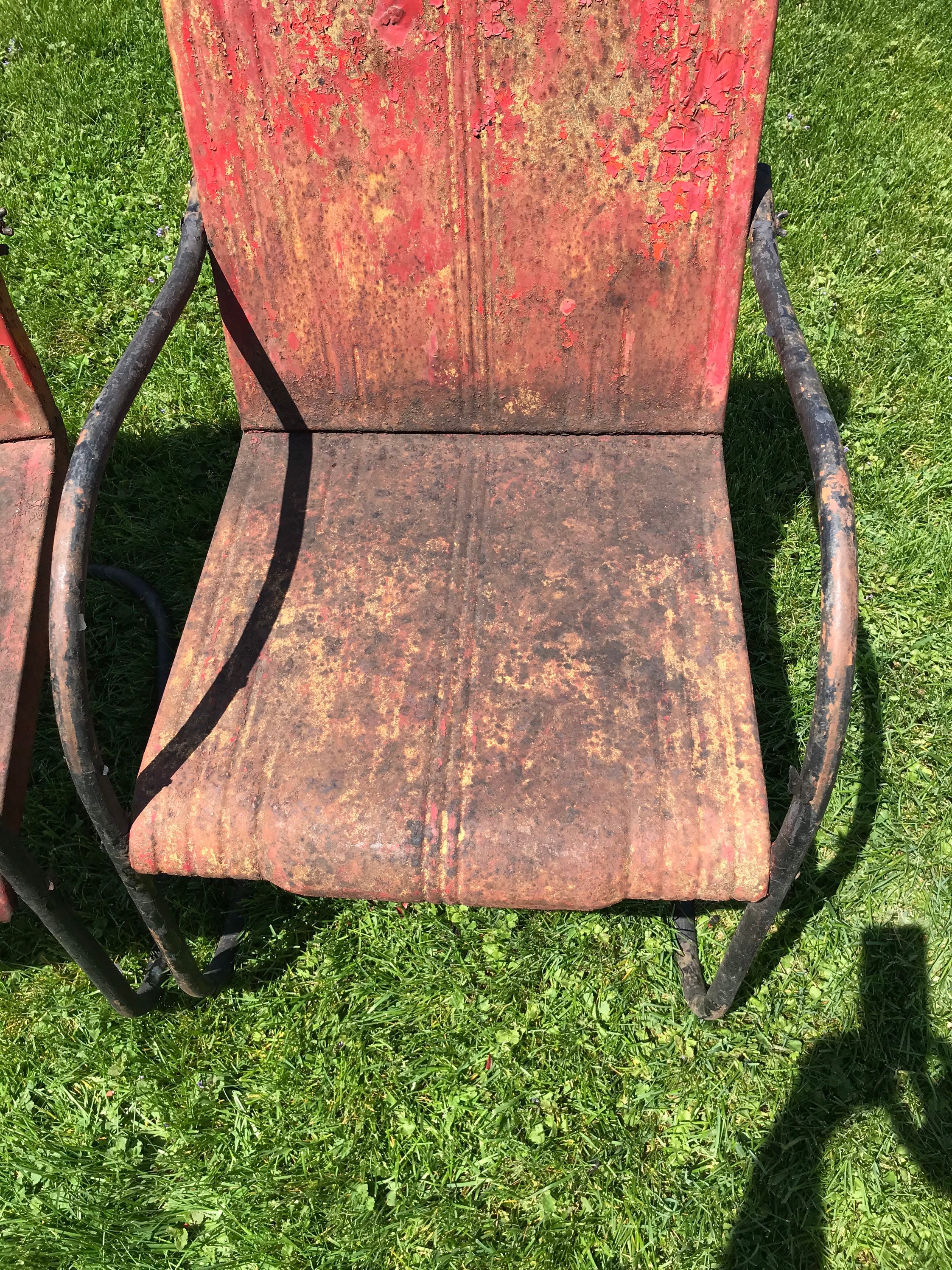 Cleveland Outdoor Welding Metal Chairs Pre Wwll Lawn Welding Chair ...