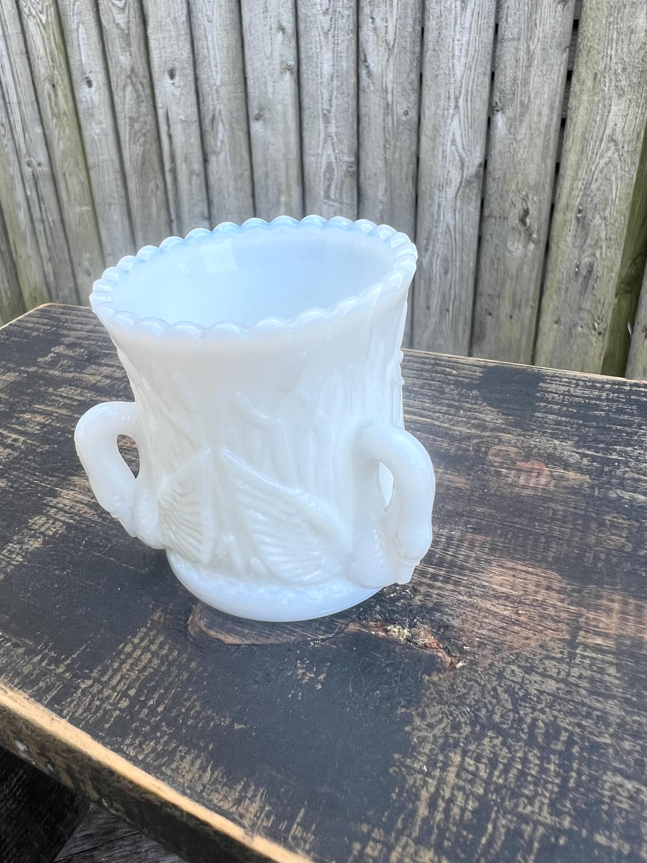 Westmoreland Milk Glass Swan Toothpick Holder Swans Cottagecore Grandma ...