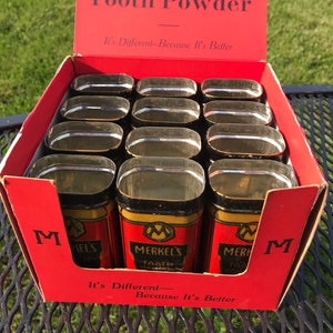 Merkels Tooth Powder Display/tins/pharmaceuticals/drug Store ...