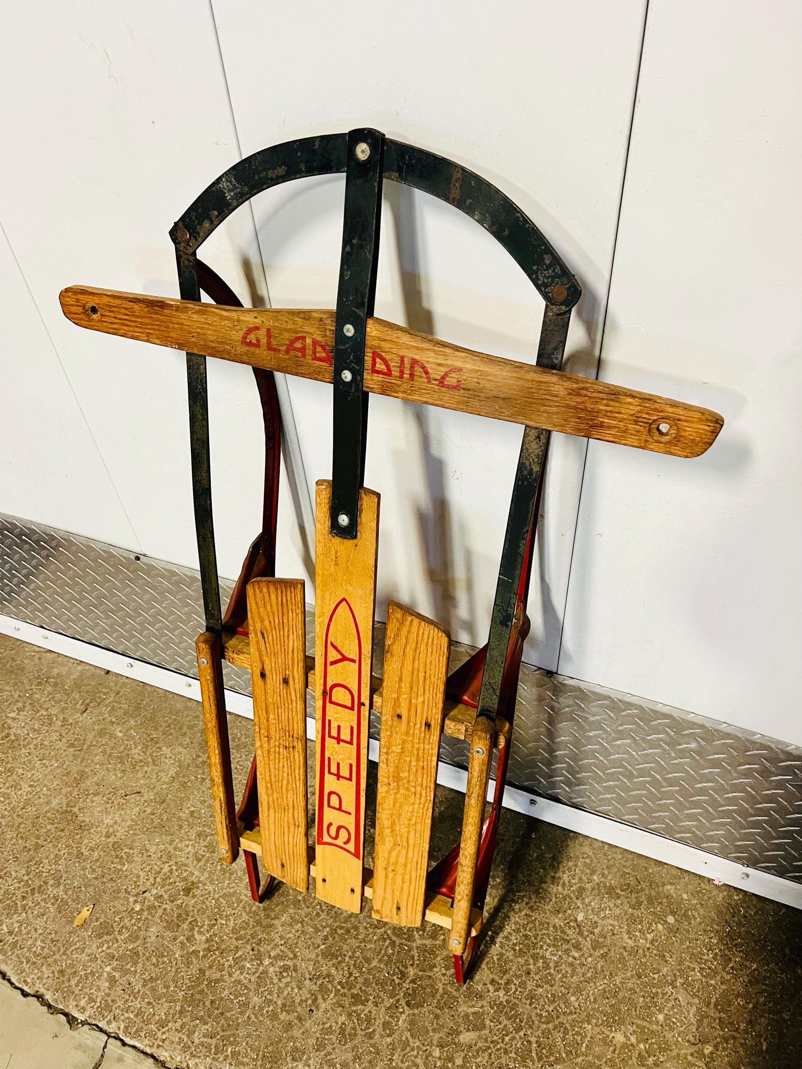 Vintage Sleds Speedy Childs Sled Winter Sports Holiday Christmas Decor ...