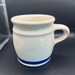 Vintage Blue Banded Pottery Mug Handmade Art Pottery Farmhouse Kitchen ...