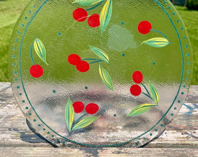 Vintage Cherry Dinner Plate - Etsy