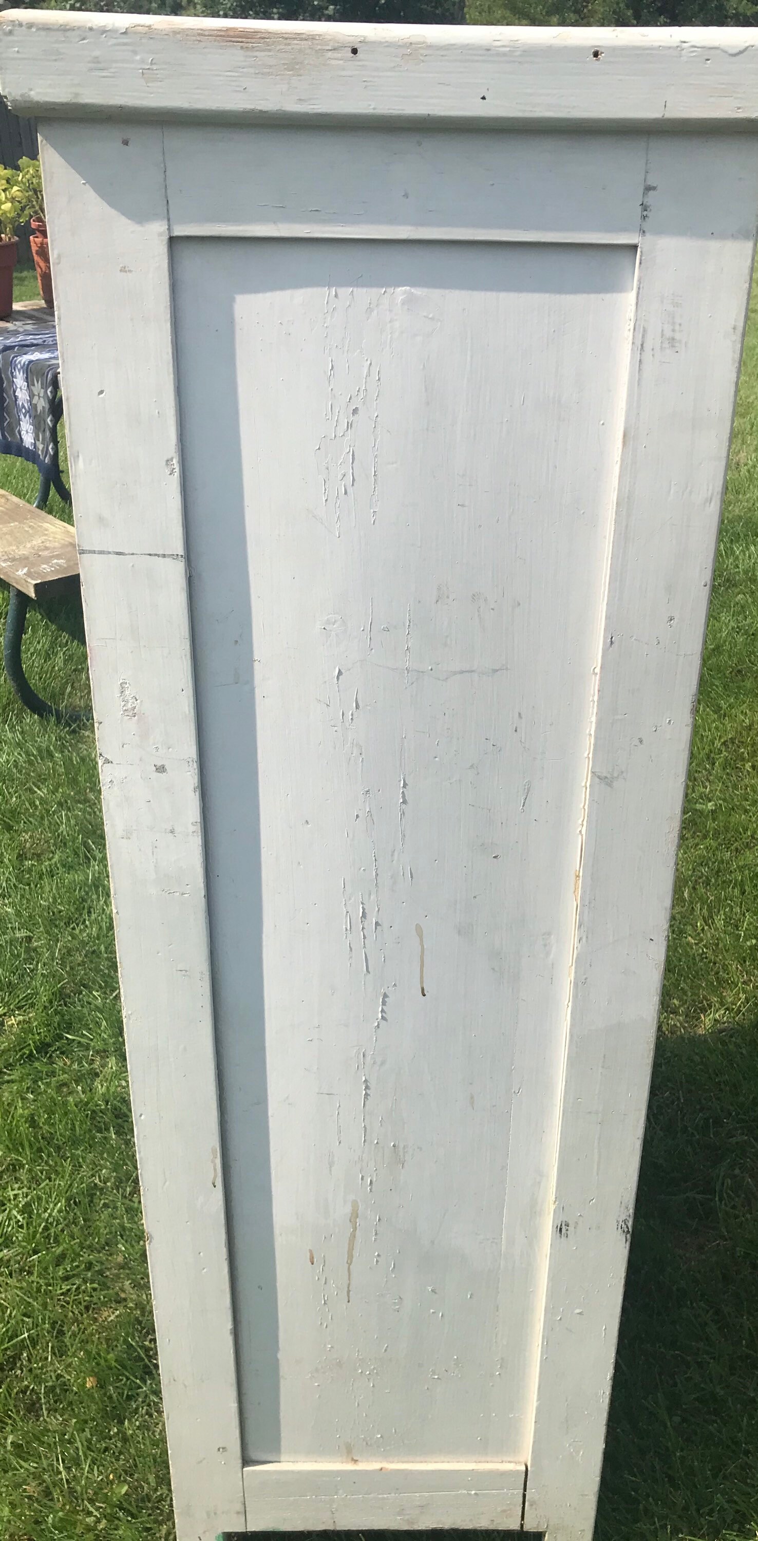 White Chippy Paint Pie Safe Farmhouse Cupboard Kitchen Cabinet | Etsy