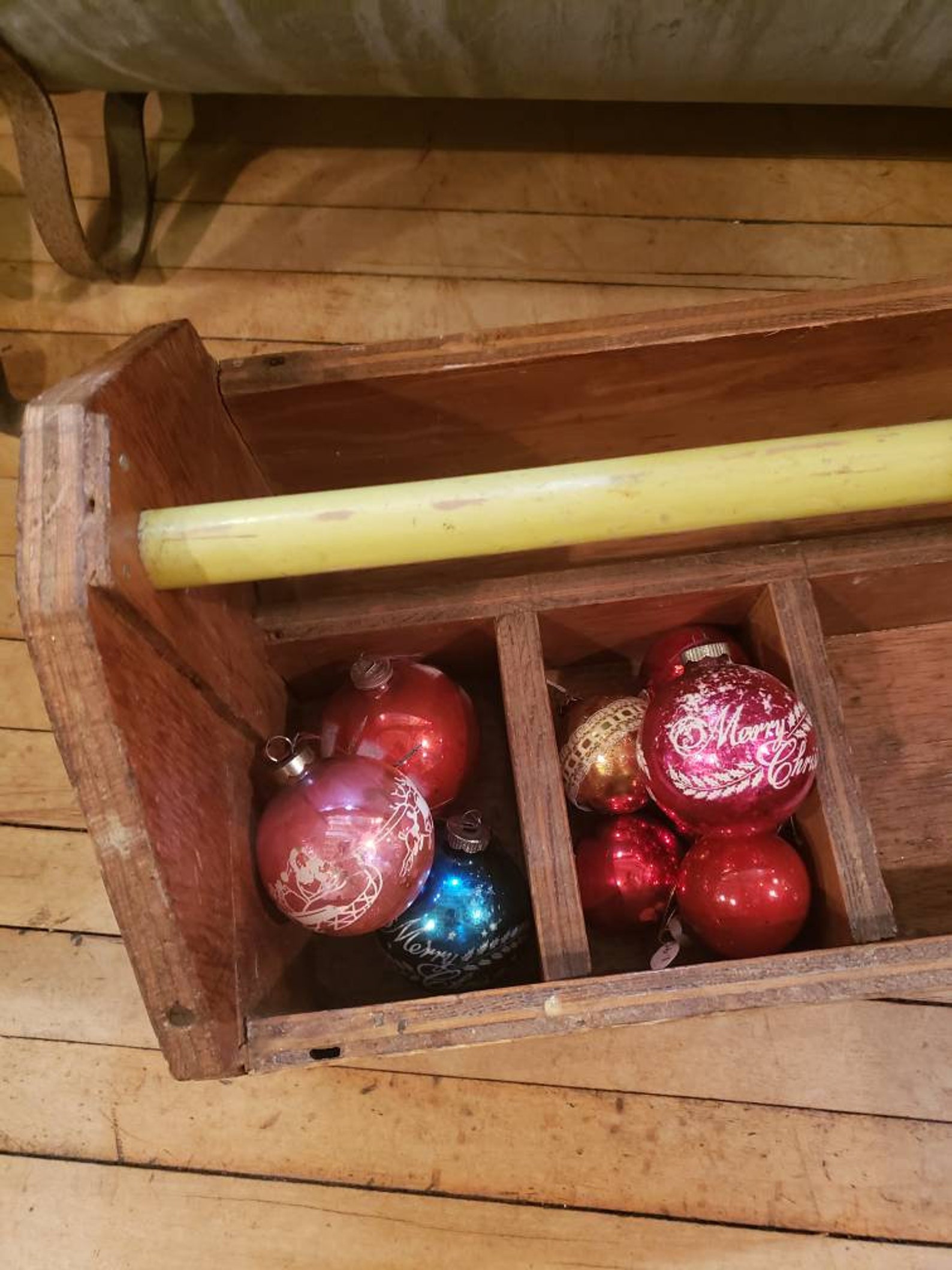 Primitive Tool Box Chippy Paint Wooden Tool Carrier Rustic - Etsy