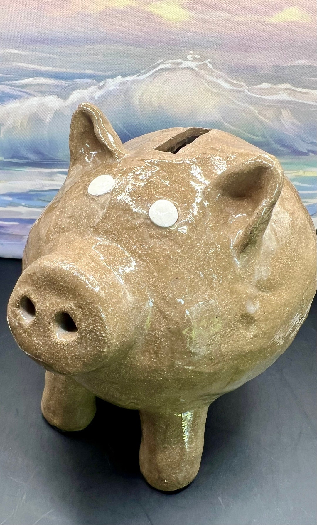 Vintage Pottery Piggy Bank Handmade Gift Ideas Pigs Farm Animals ...