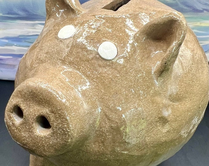 Vintage Pottery Piggy Bank Handmade Gift Ideas Pigs Farm Animals ...