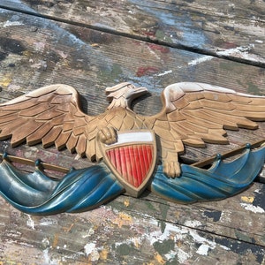 Vintage Eagle Wall Plaque Sexton Cast Metal Eagles Patriotic Indoor ...