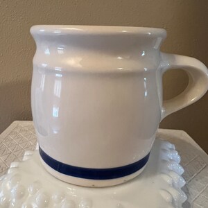 Vintage Blue Banded Pottery Mug Handmade Art Pottery Farmhouse Kitchen ...