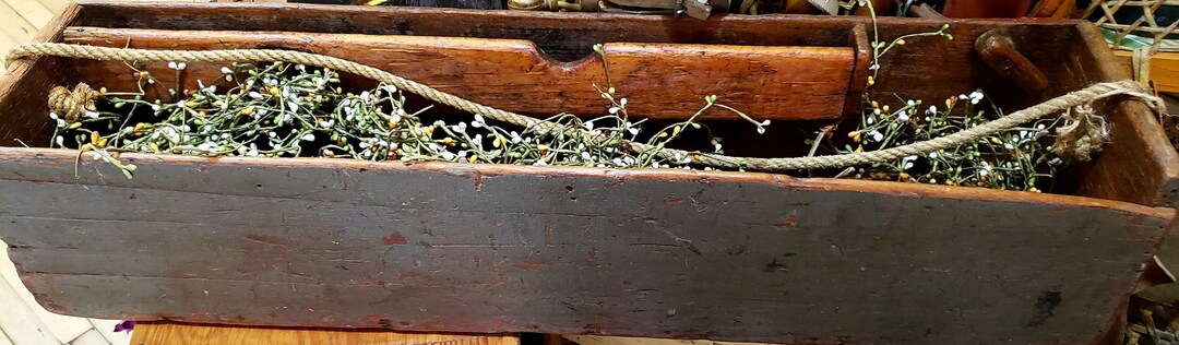 Tool Caddy Primitive Box Rustic Farmhouse Decor Toolbox Antique ...