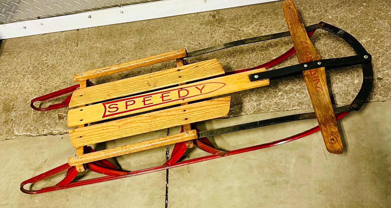 Vintage Sleds Speedy Childs Sled Winter Sports Holiday Christmas Decor ...