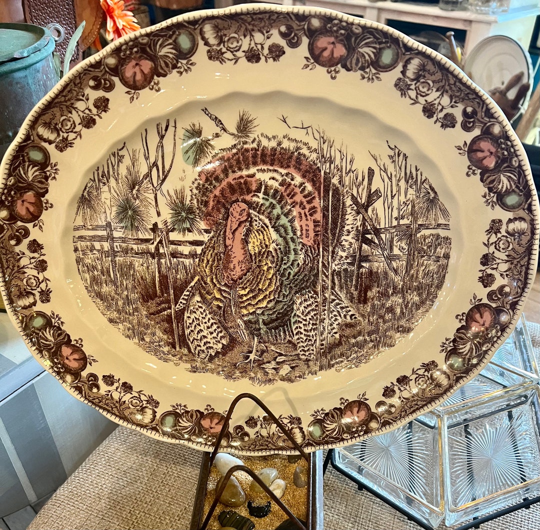 Turkey Platter Johnson Brothers England His Majesty Thanksgiving ...