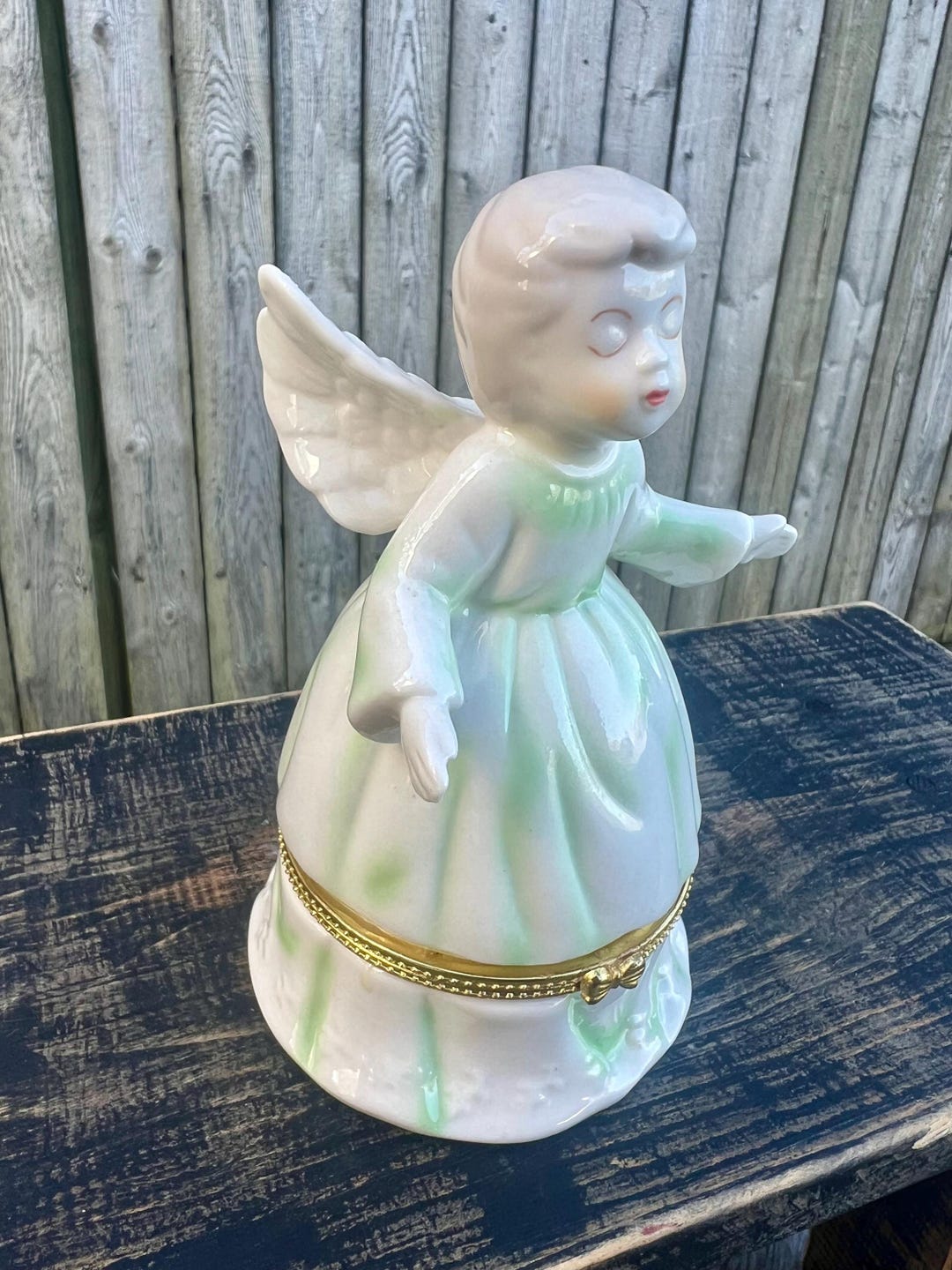 Angel Figurine Trinket Box Pastel Angels With Wings Hinged Gift Ideas ...