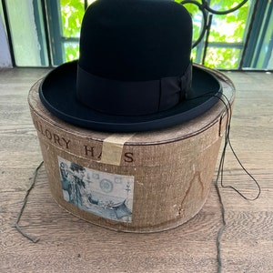 Early 1900s Bowler Hat Mallory Hats With Box Steampunk Derby Costumes ...