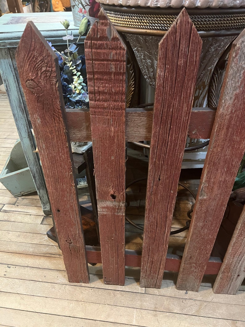 Red Picket Fence Panel Garden Rustic Decor Wedding Photography - Etsy