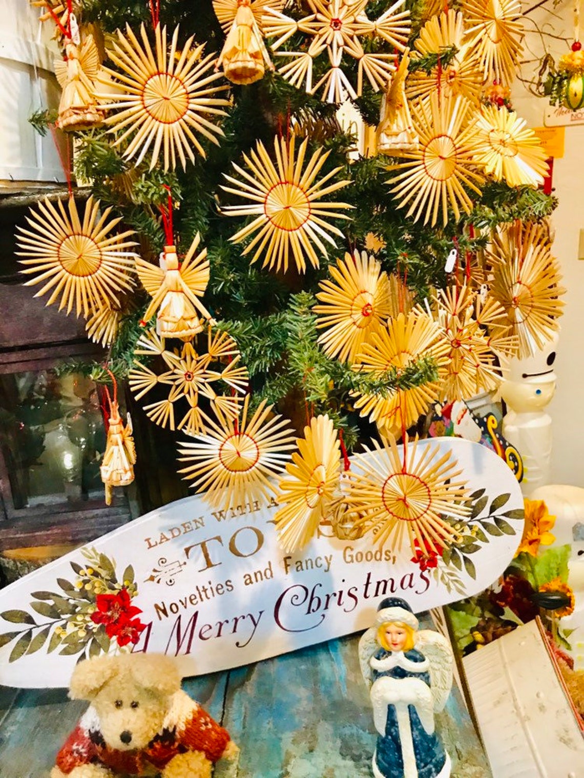 Handmade Scandinavian Straw Angel Ornaments/angel | Etsy