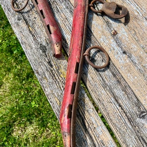1800s Antique Horse Mule Yoke Harness Hames Collar Original Barn Red ...