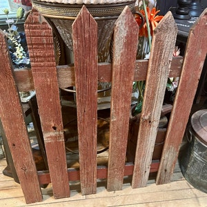 Red Picket Fence Panel Garden Rustic Decor Wedding Photography Prop ...