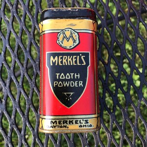 Merkels Tooth Powder Display/tins/pharmaceuticals/drug Store ...