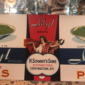 1920s Idyl Sifted Peas Vintage Canning Labels/old New Stock Labels ...