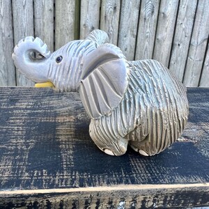 Artesania Rinconada Elephant Figurine Hand Carved Sculpture Animals ...