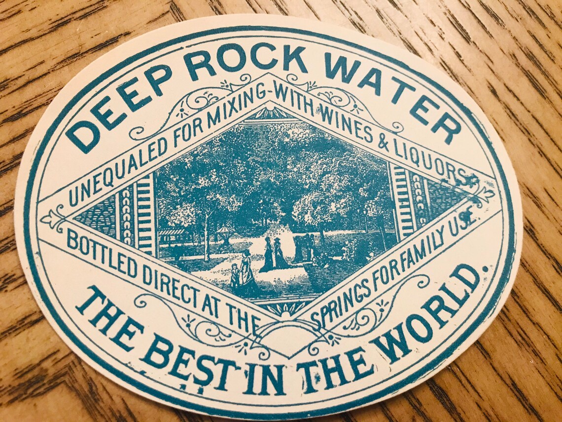 Deep Rock Water Label Antique Labels Advertising Labels - Etsy