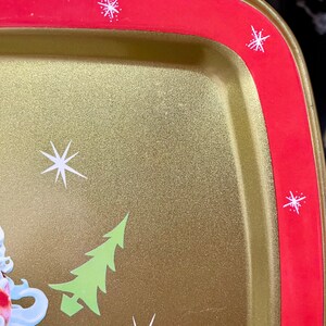 Atomic Santa Serving Tray MCM Retro Trays Cocktail Trays Snowflakes ...