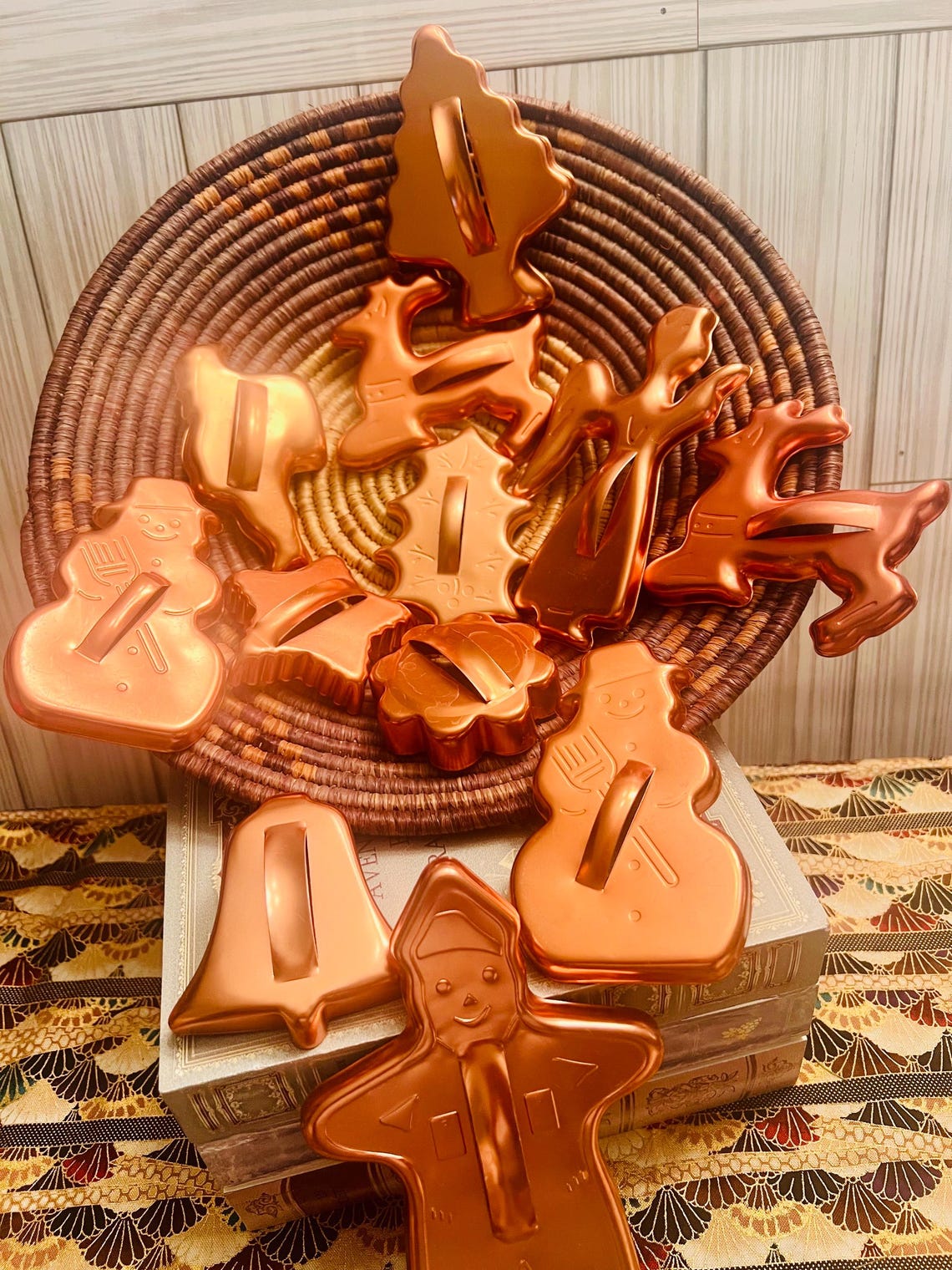 Vintage Copper Tone Cookie Cutters Set of 12 Days of Christmas ...