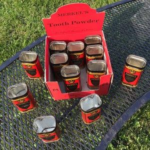 Merkels Tooth Powder Display/tins/pharmaceuticals/drug Store ...