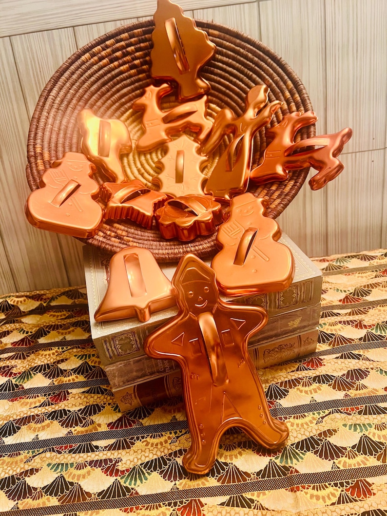 Vintage Copper Tone Cookie Cutters Set of 12 Days of Christmas ...