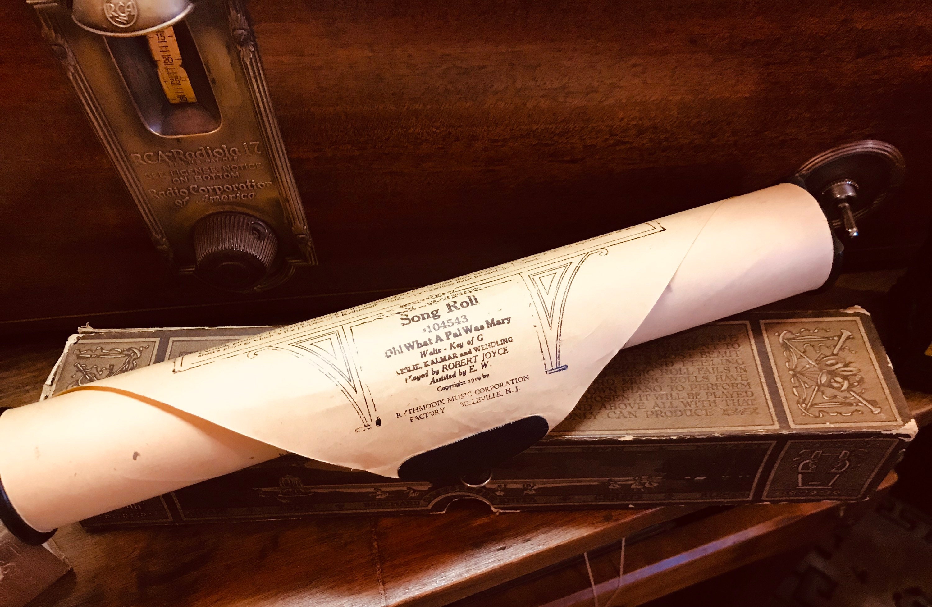 Antique Piano Roll Rhymodik Song Roll Oh What A Pal Was Mary | Etsy