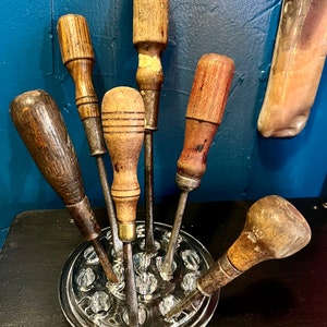 Antique Wood Handled Screwdrivers Rustic Home Decor Screwdriver ...