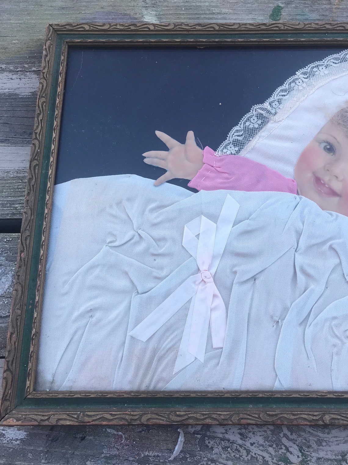 Victorian Mourning Memorial Framed/Baby Picture w/real | Etsy