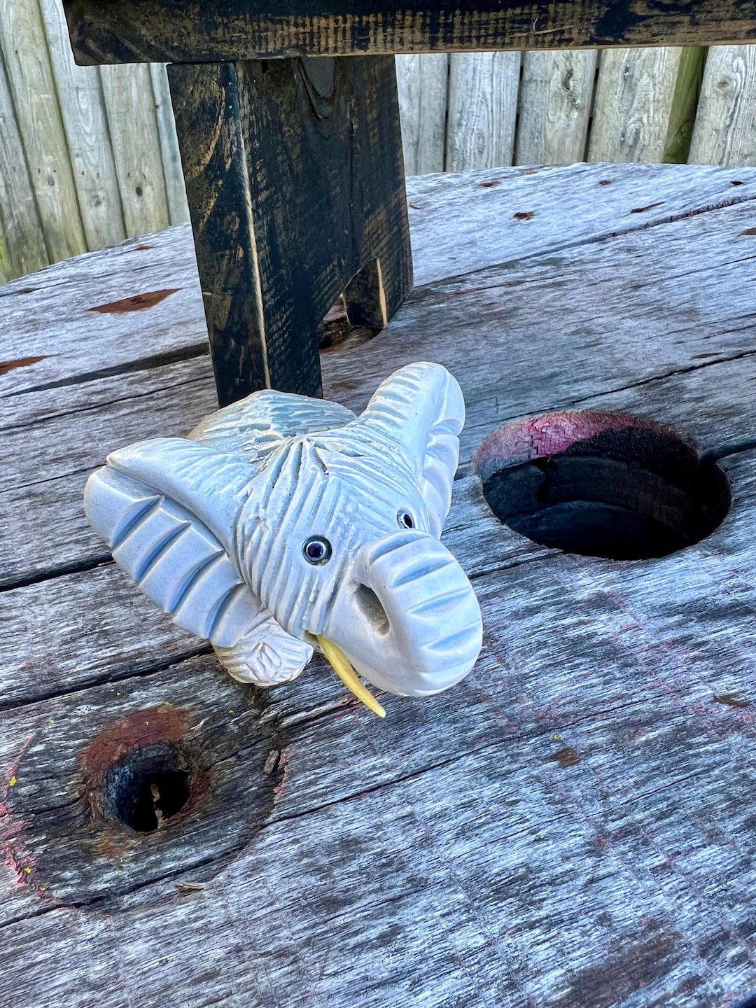 Artesania Rinconada Elephant Figurine Hand Carved Sculpture Animals ...