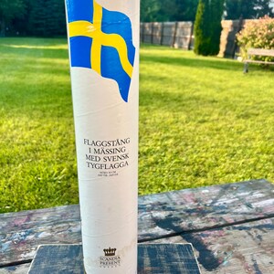 Sweden Flag on Brass Stand Desktop Flags Home Office Decor Paperweights ...