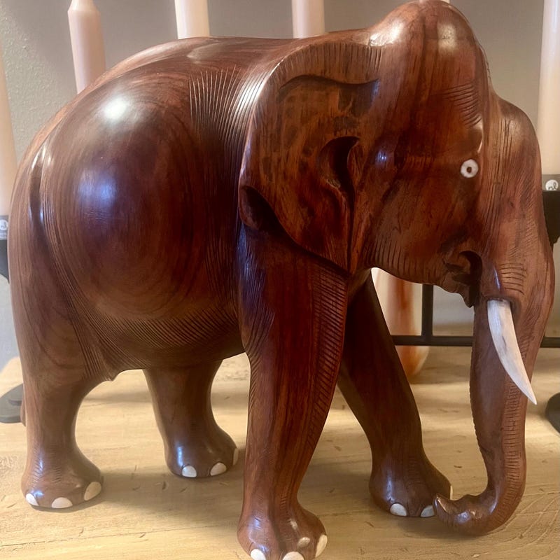 Wooden Elephant - Etsy