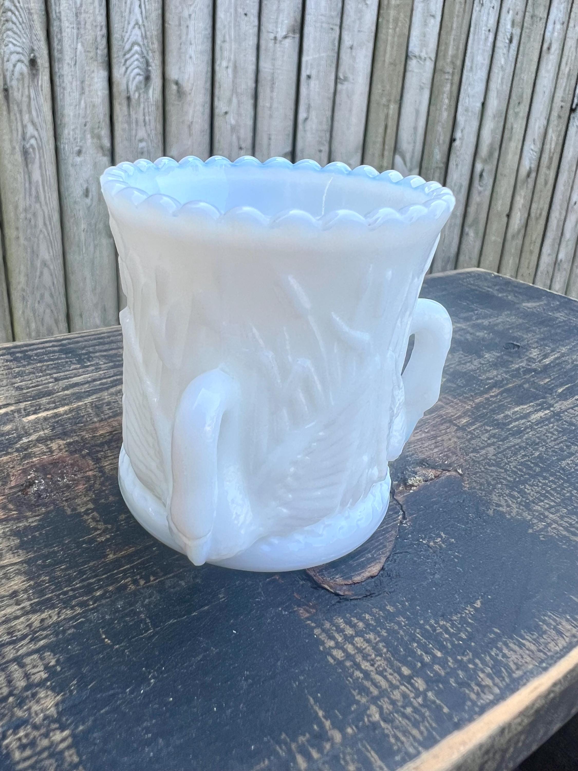 Westmoreland Milk Glass Swan Toothpick Holder Swans Cottagecore Grandma ...