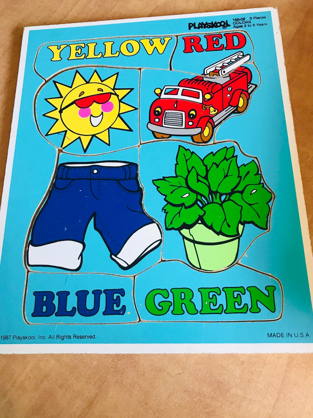 Vintage Playskool Puzzle/colors Playskool Vintage Wooden Puzzle ...