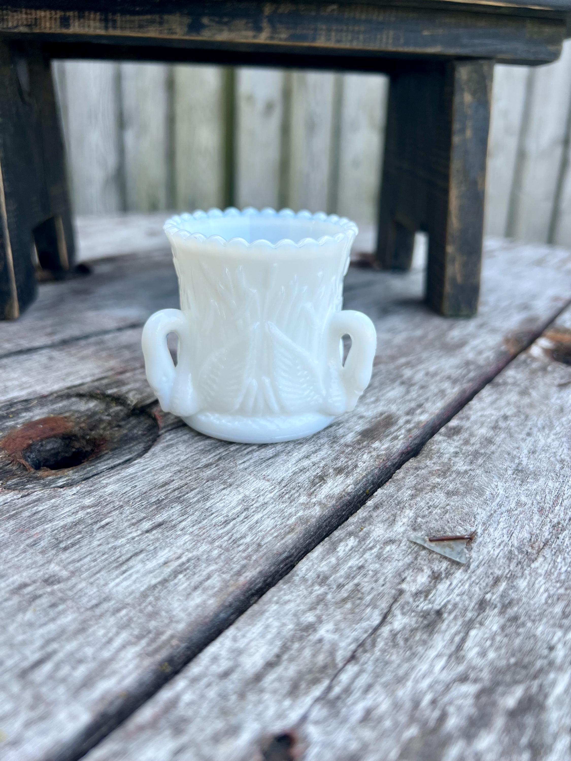 Westmoreland Milk Glass Swan Toothpick Holder Swans Cottagecore Grandma ...