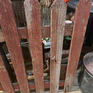 Red Picket Fence Panel Garden Rustic Decor Wedding Photography Prop ...