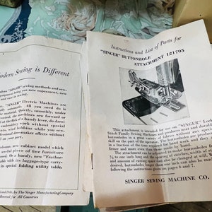 Singer Buttonhole Attachment 121795 Singer Sewing Machine Accessories ...