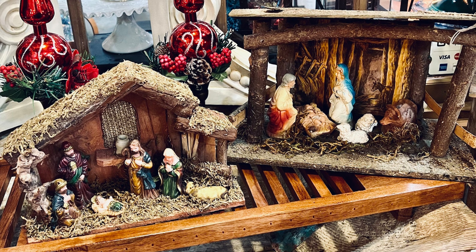 Vintage Nativity Scene Rustic Small Tabletop Christmas Decor - Etsy