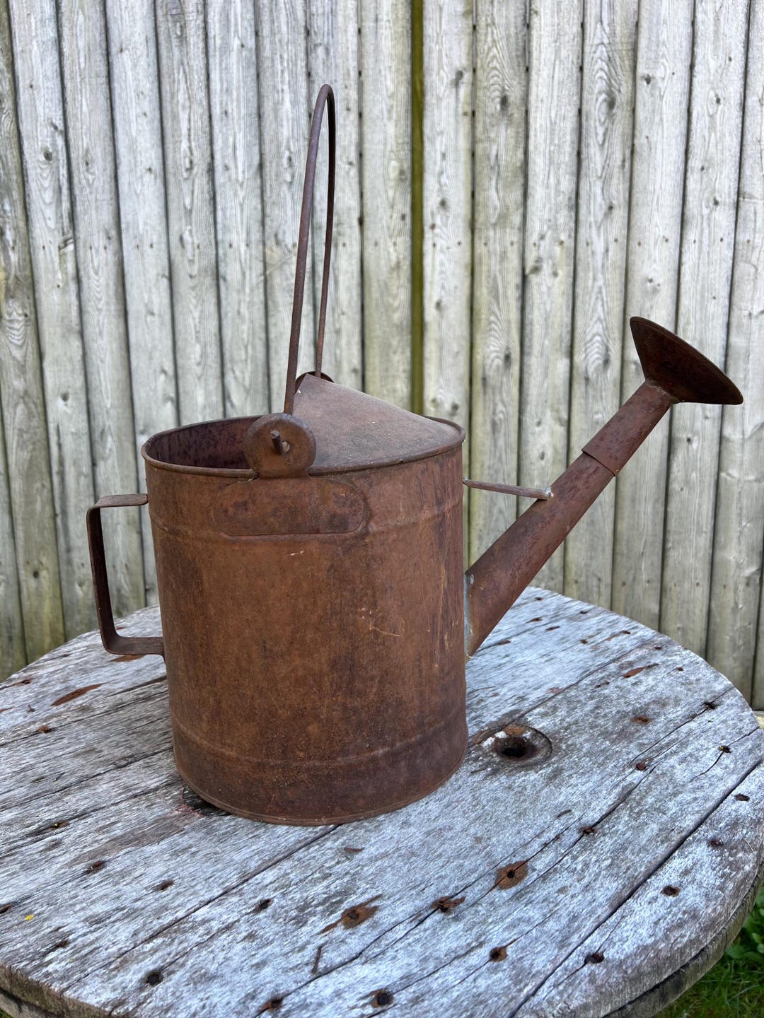 Antique Watering Pail Jug Garden Art Rusty Pails Photography Prop ...