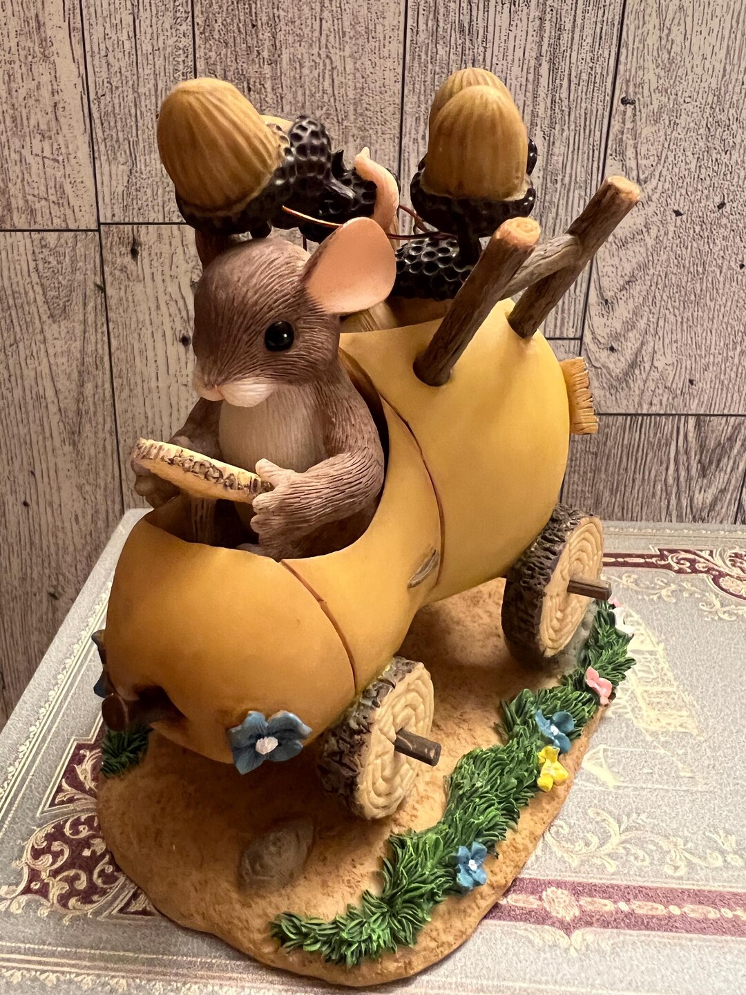 Charming Tails Fitz and Floyd Mouse Driving Inside a Pear Sometimes the ...