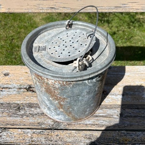 Vintage Frabills Minnow Bucket Min O Life Pail Galvanized Buckets ...