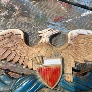 Vintage Eagle Wall Plaque Sexton Cast Metal Eagles Patriotic Indoor ...