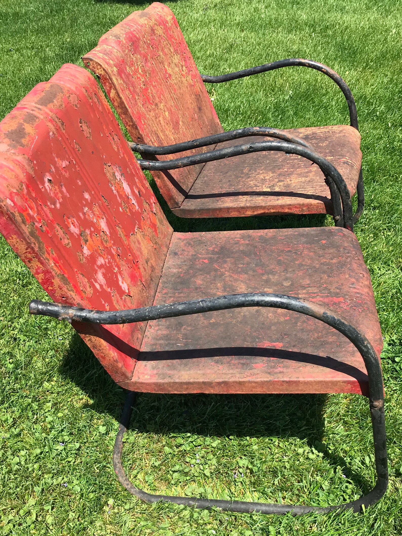 Cleveland Outdoor Welding Metal Chairs Pre Wwll Lawn Welding Chair ...