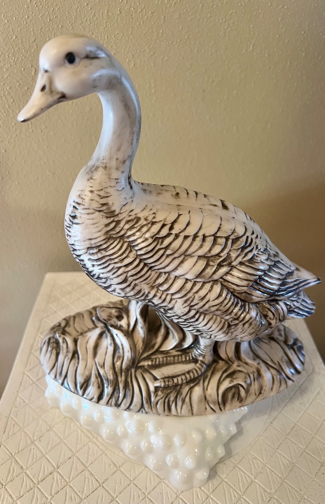 Vintage Ceramic Swan Figurine Sculpture Birds Water Fowl Home Decor ...