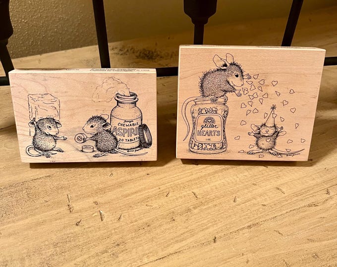 Ink Block Stamp Stampa Rosa House Mouse Designs Chewable Aspirin ...